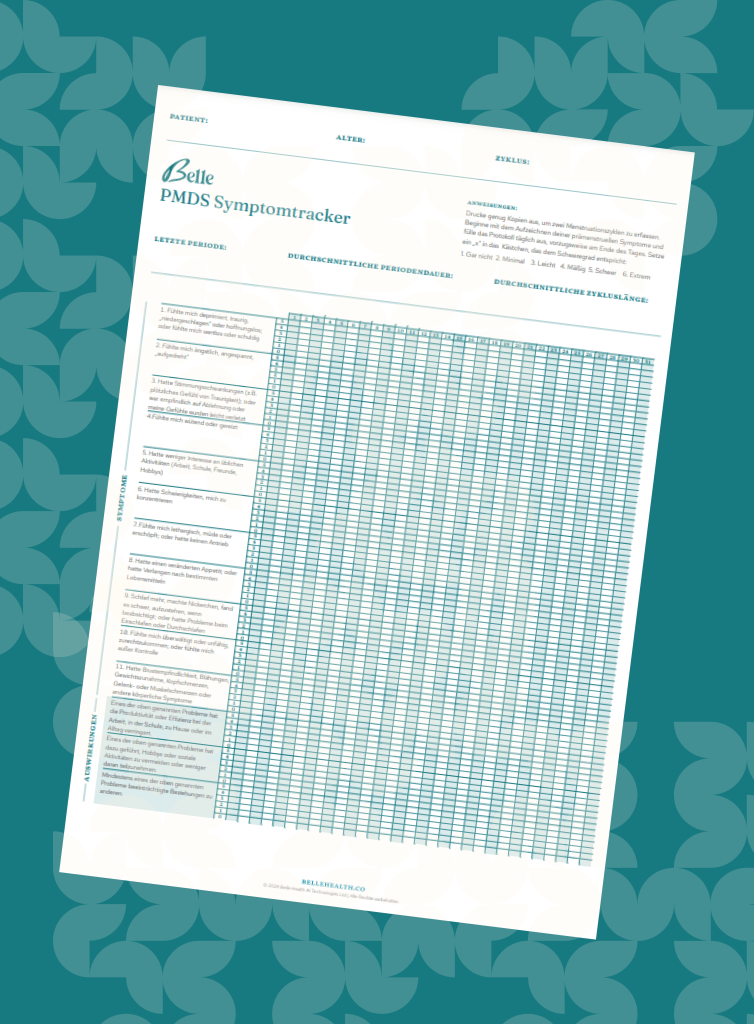 PMDS Zyklustagebuch - Deine Symptome gezielt tracken - Belle Health